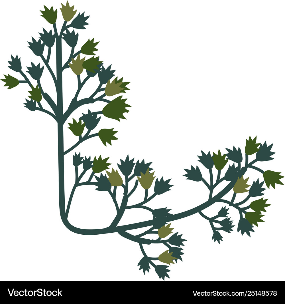 Green twig natural design element can be used Vector Image
