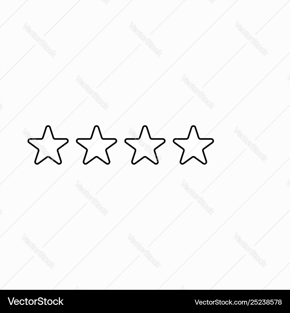 Icon concept giving four stars Royalty Free Vector Image