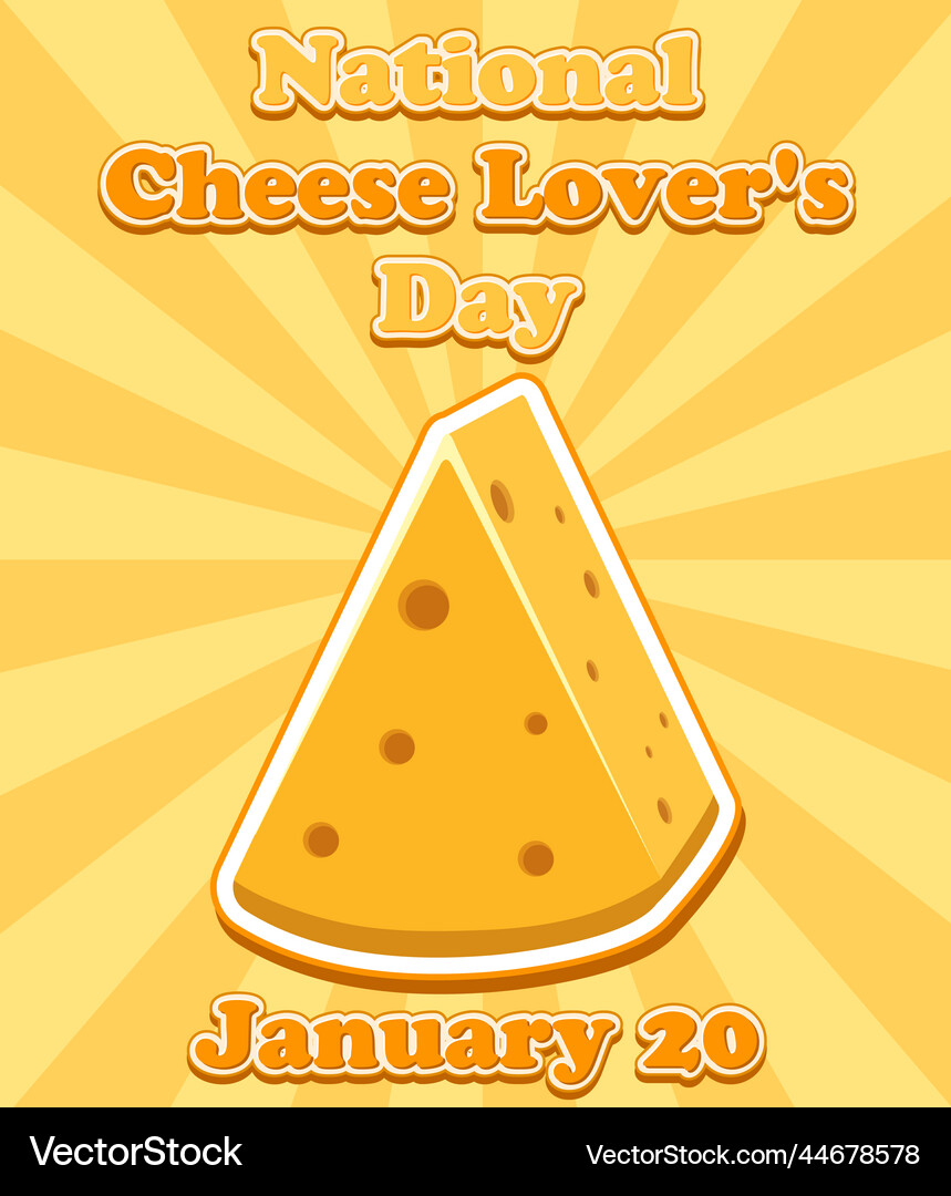 National cheese lovers day icon Royalty Free Vector Image