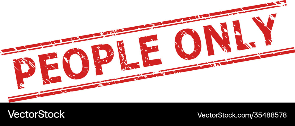 People only stamp with rubber style and double Vector Image