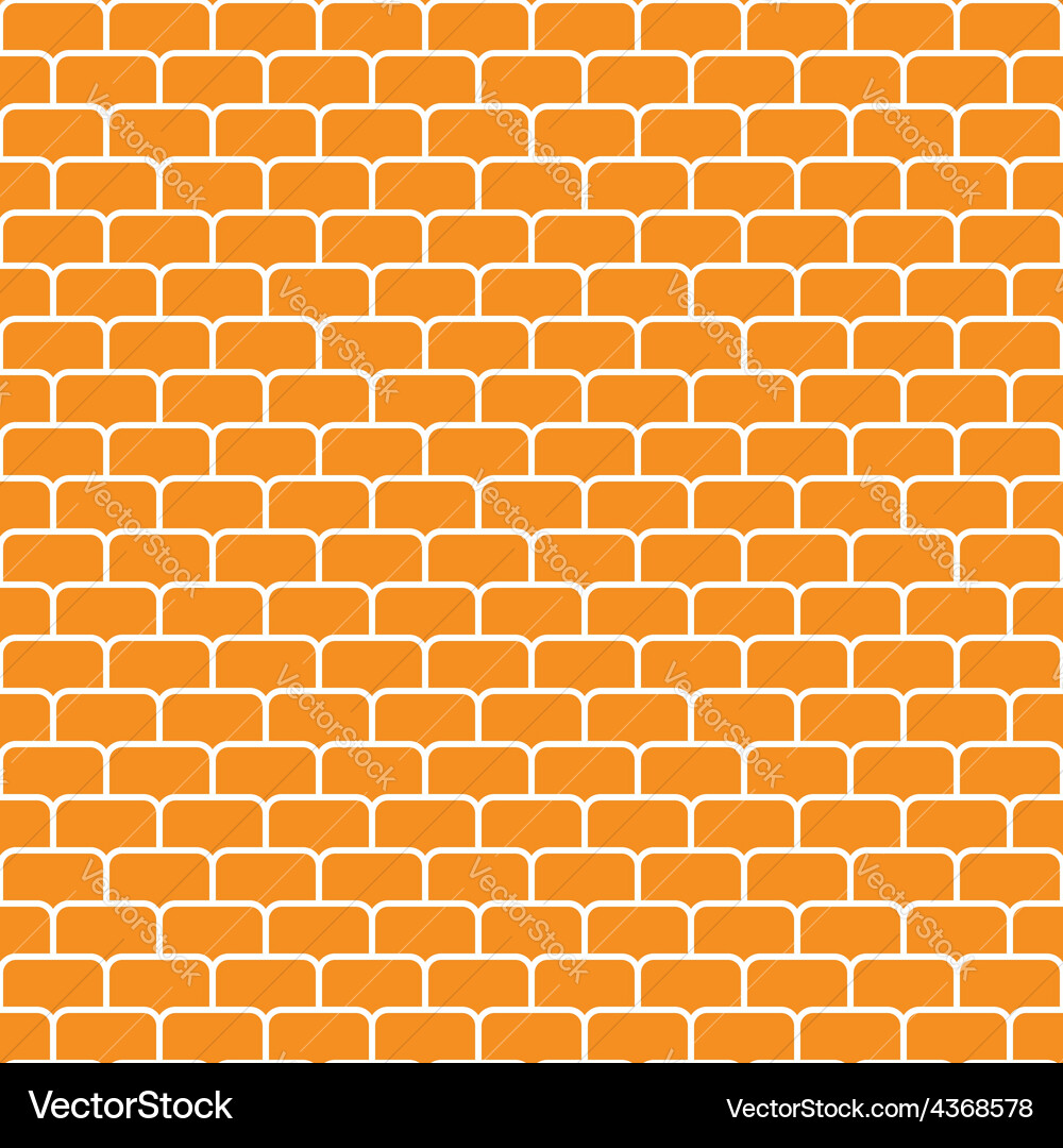 Seamless pattern with orange bricks Royalty Free Vector