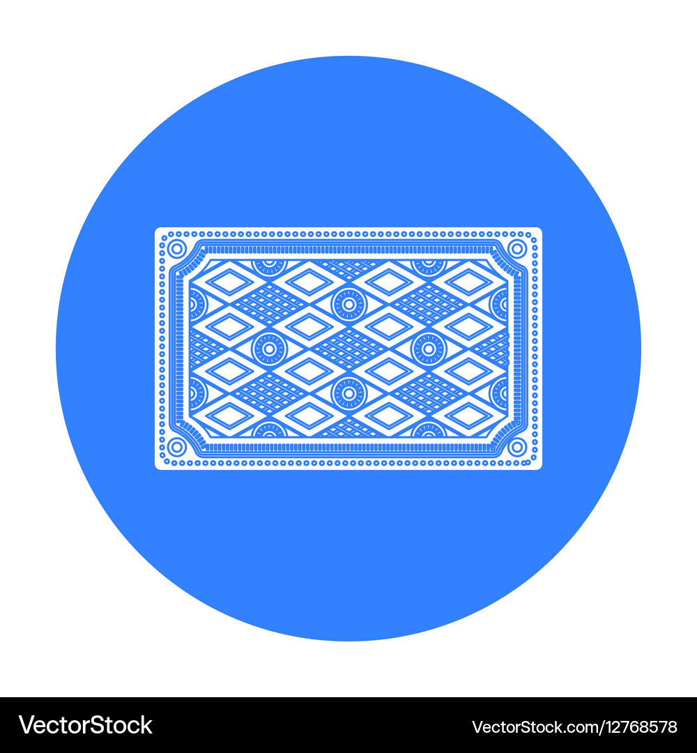 Turkish carpet icon in black style isolated Vector Image