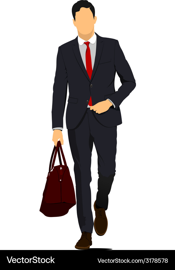 Young Man with Brown Bag Royalty Free Vector Image