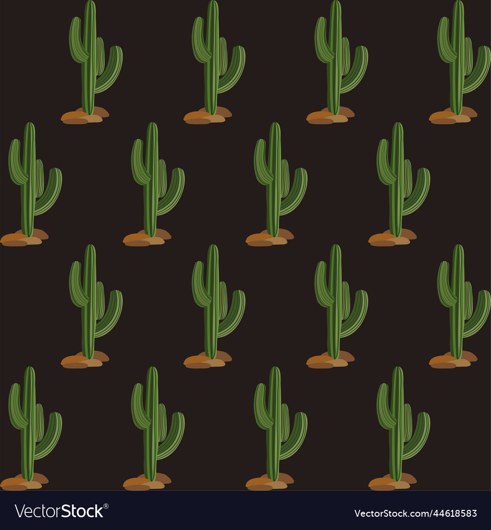 Cactus pattern Royalty Free Vector Image - VectorStock