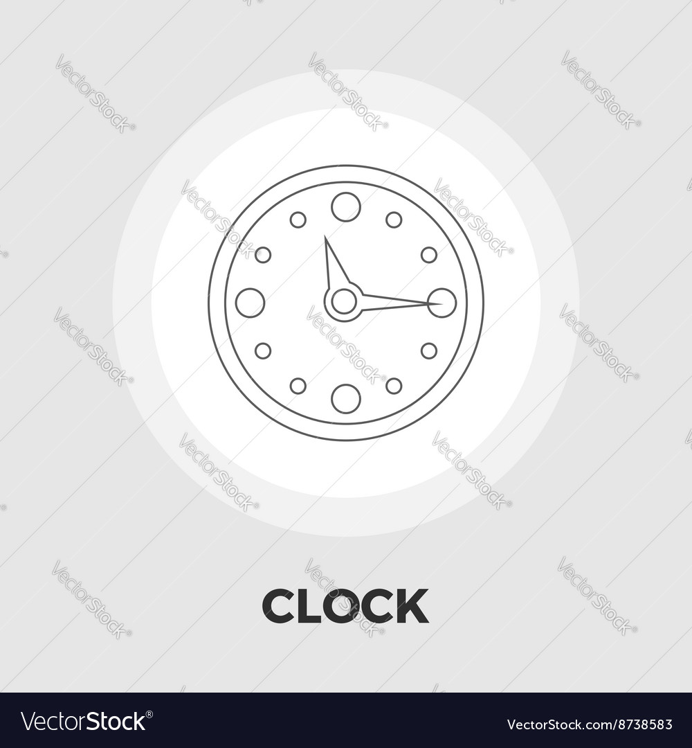 Clock flat icon Royalty Free Vector Image - VectorStock