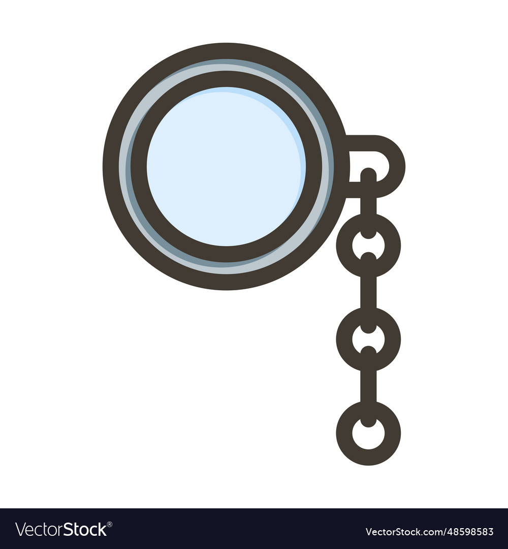 Monocle thick line filled colors for personal Vector Image