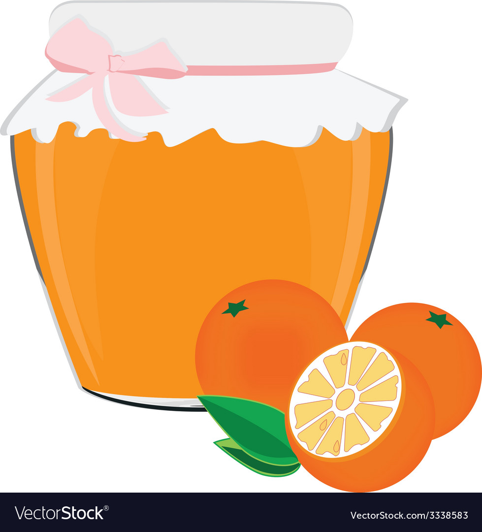 Orange jam Royalty Free Vector Image - VectorStock