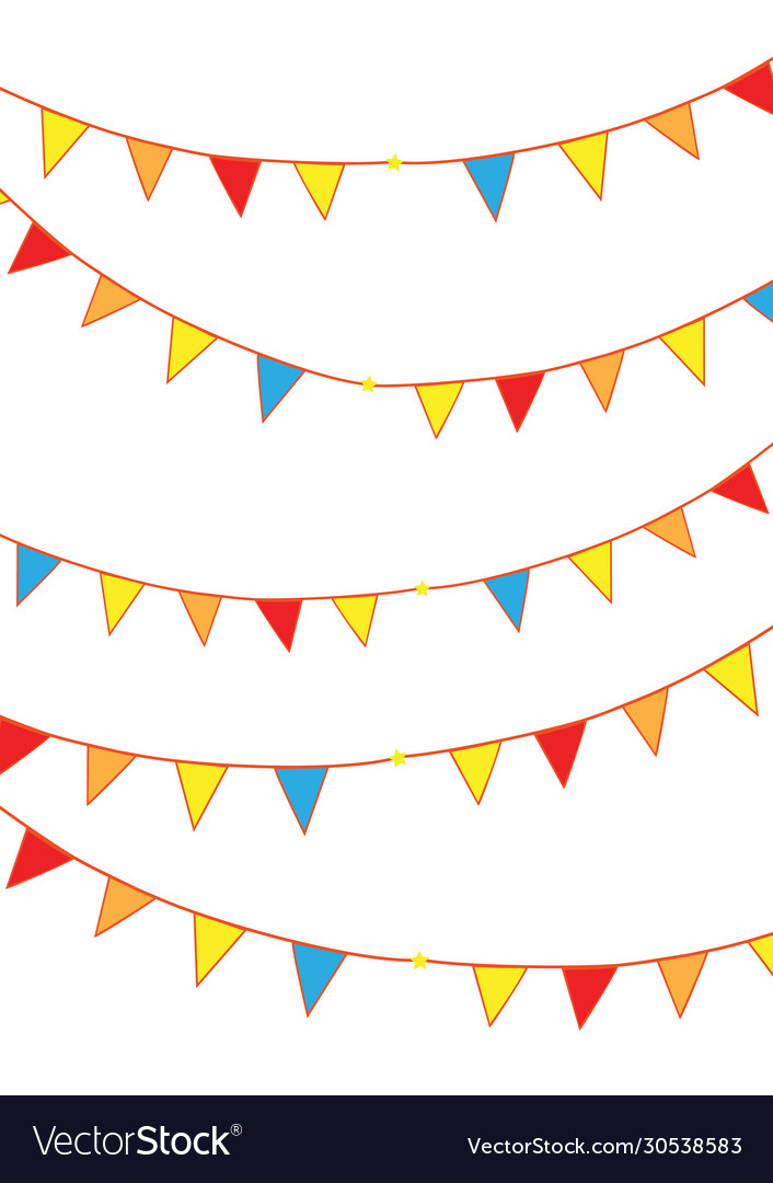 Party flags Royalty Free Vector Image - VectorStock