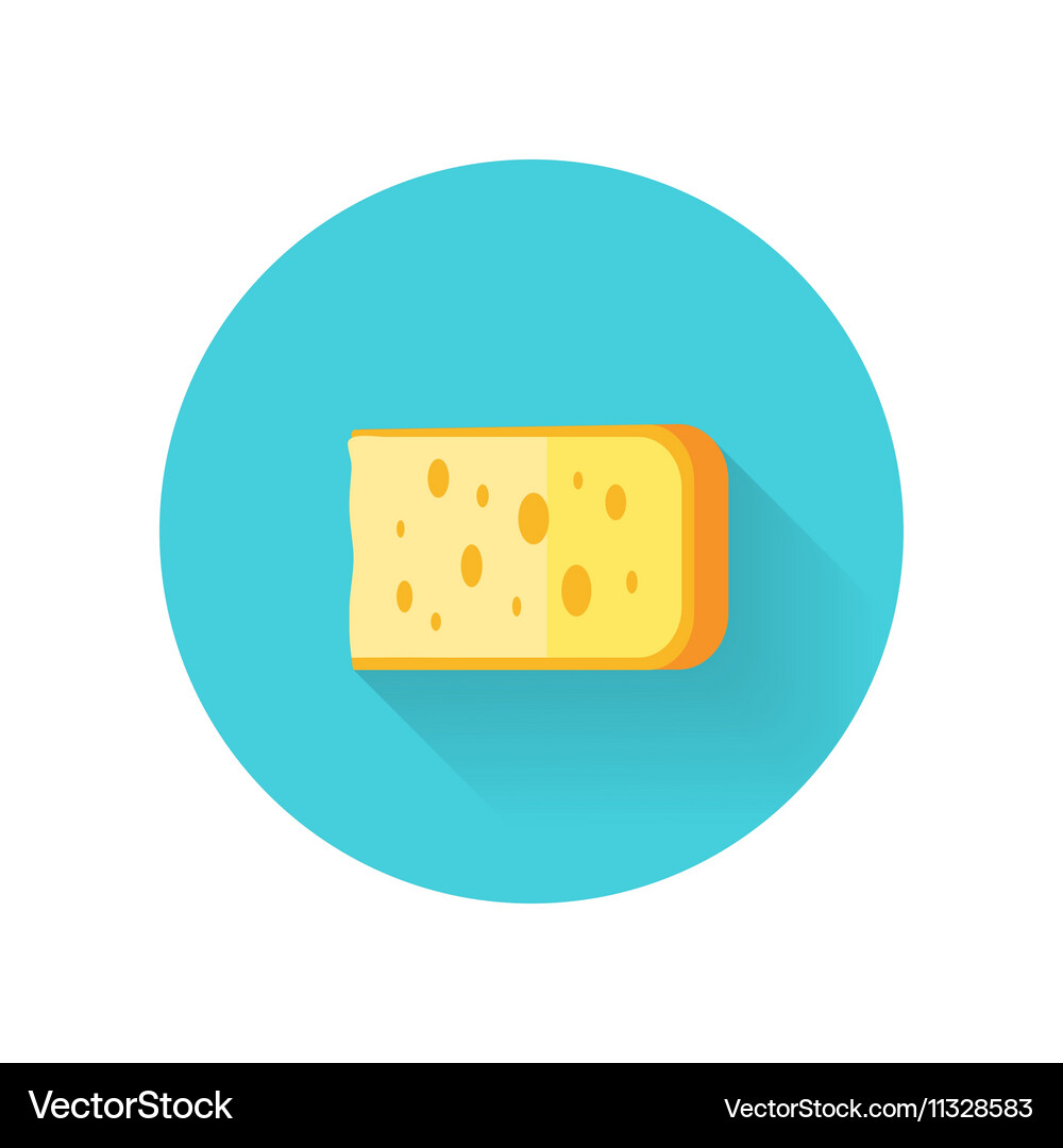 Piece of cheese isolated Royalty Free Vector Image