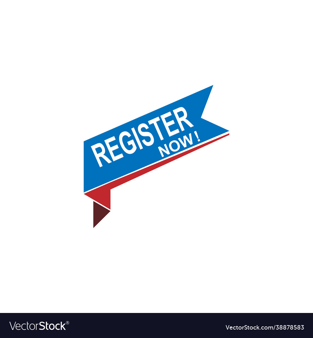 Register now icon logo button template Royalty Free Vector Register now icon logo button template Royalty Free Vector