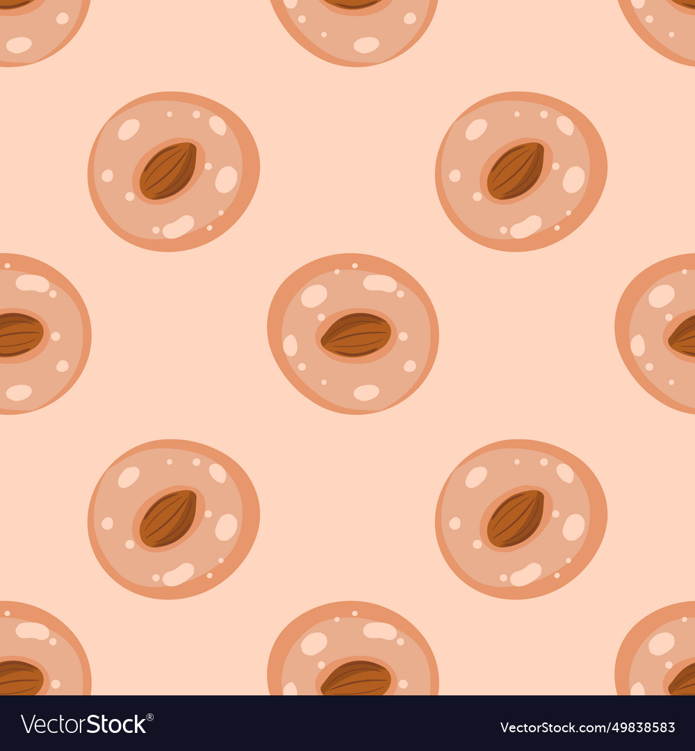 Seamless pattern with sweets the cookie pattern Vector Image