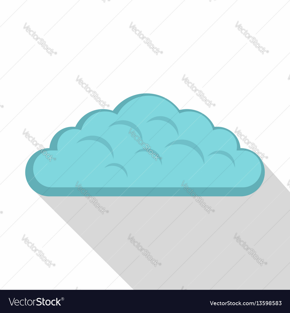 Spring cloud icon flat style Royalty Free Vector Image