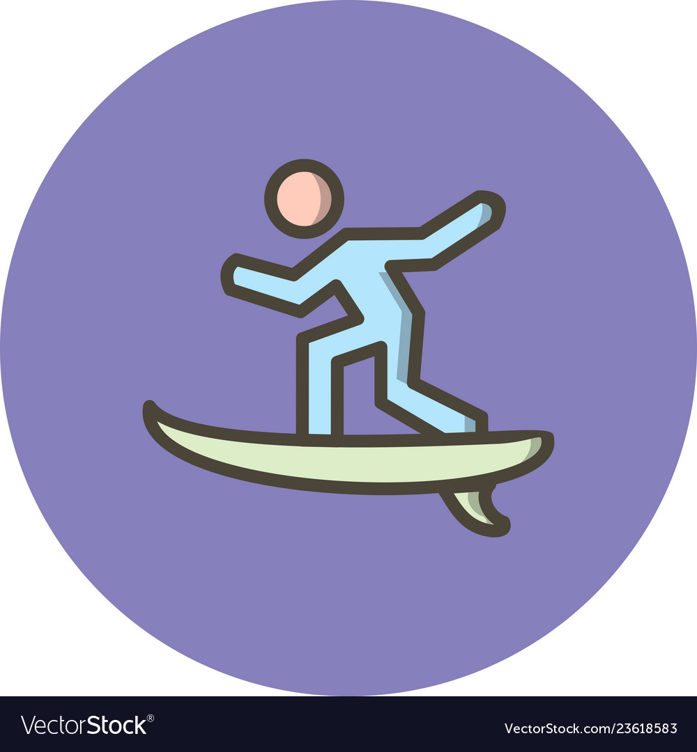 Surf icon Royalty Free Vector Image - VectorStock