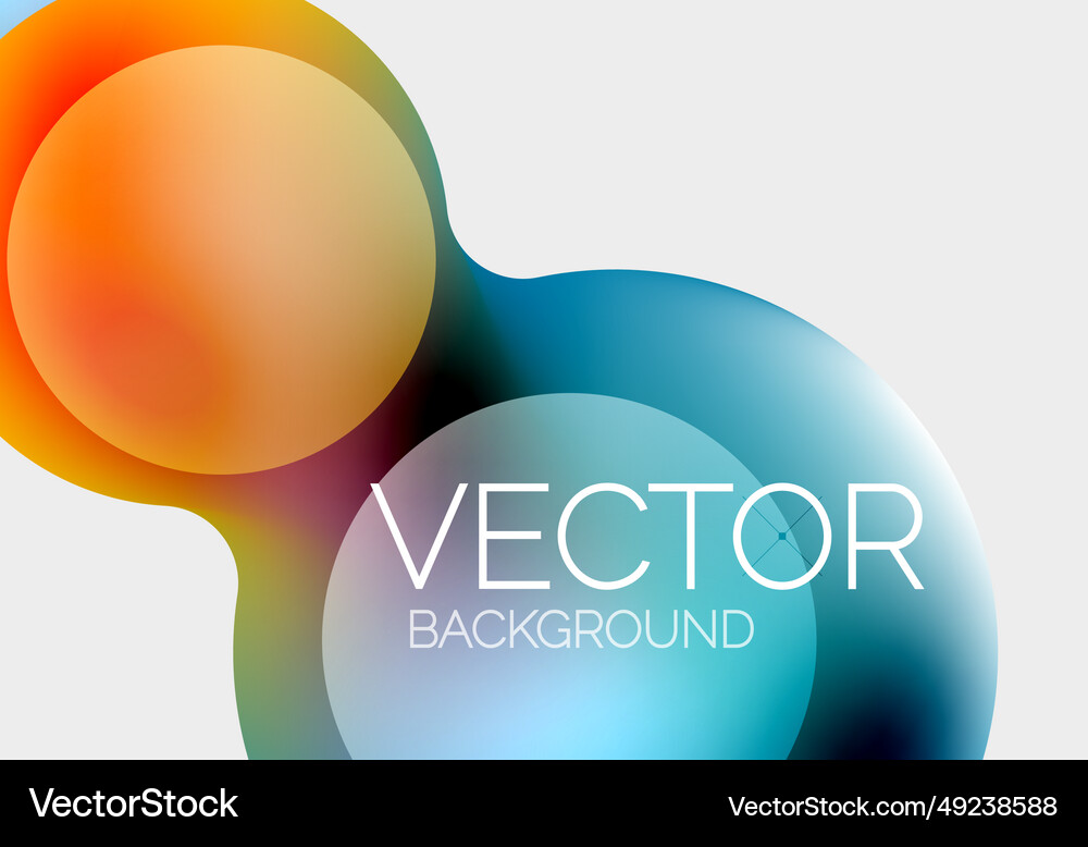 Beautiful flowing round shapes and circles Vector Image