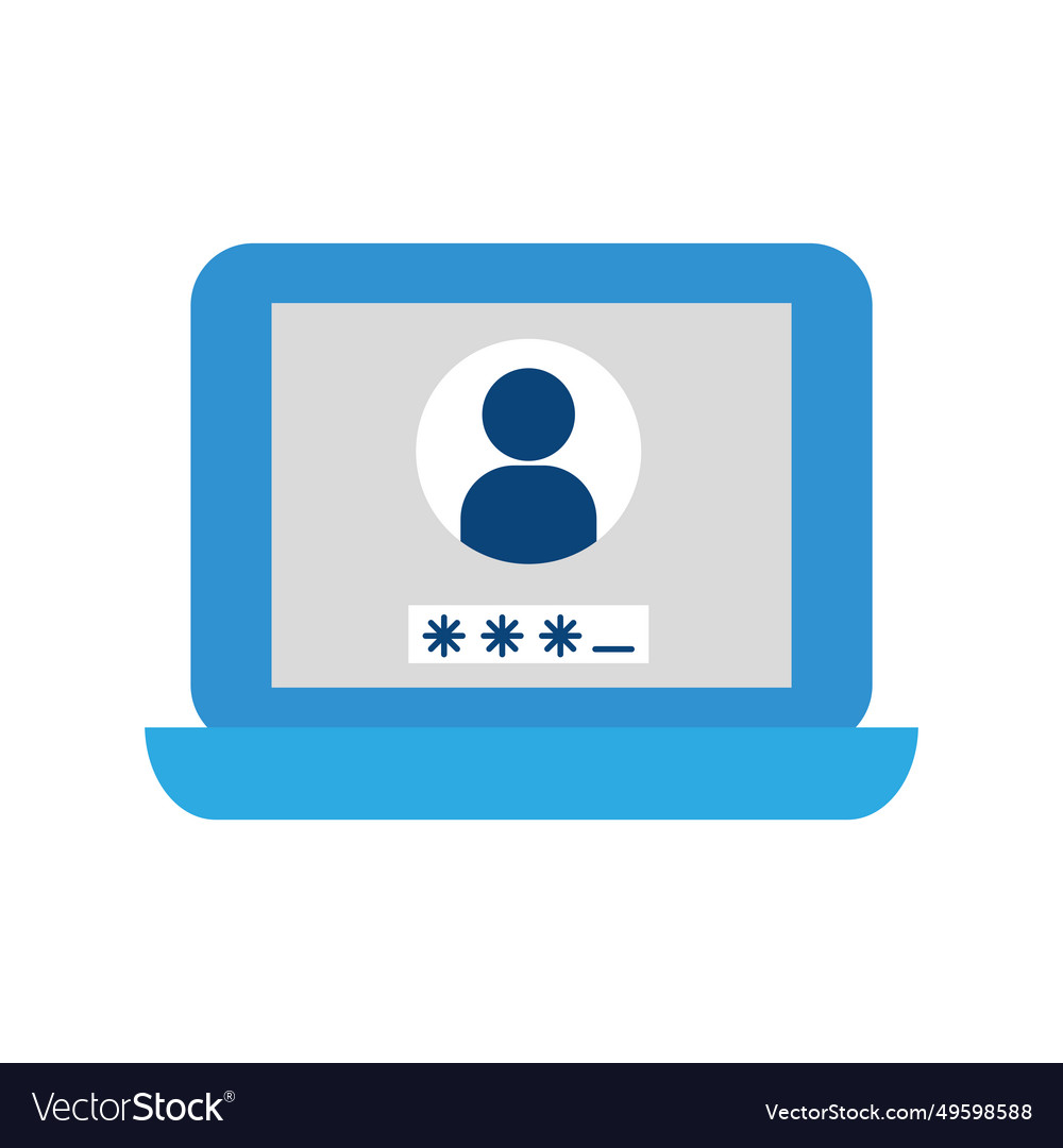 Data Security Design On Computer Royalty Free Vector Image