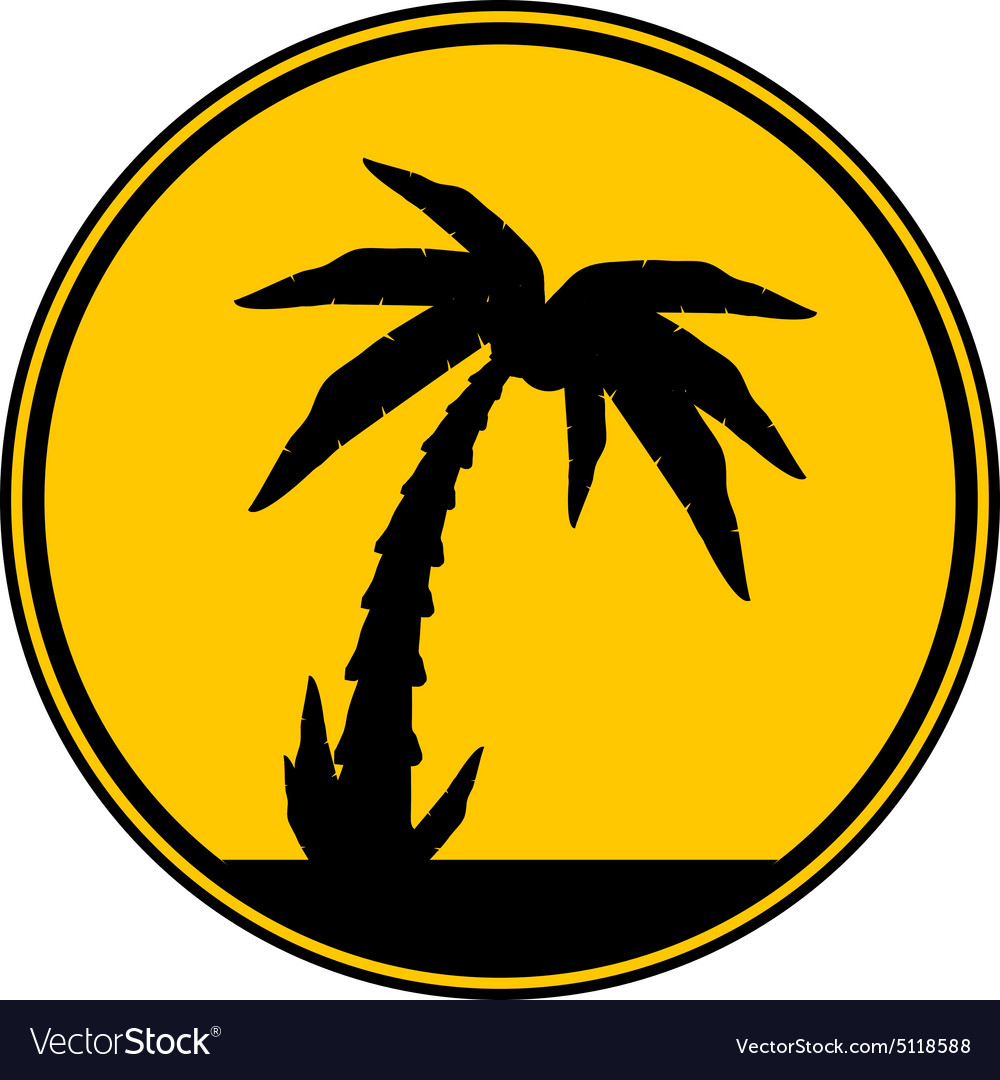 Palm button Royalty Free Vector Image - VectorStock