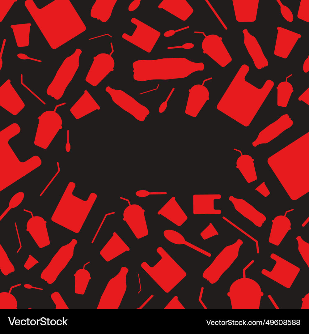 Say no to plastic - save the earth seamless Vector Image