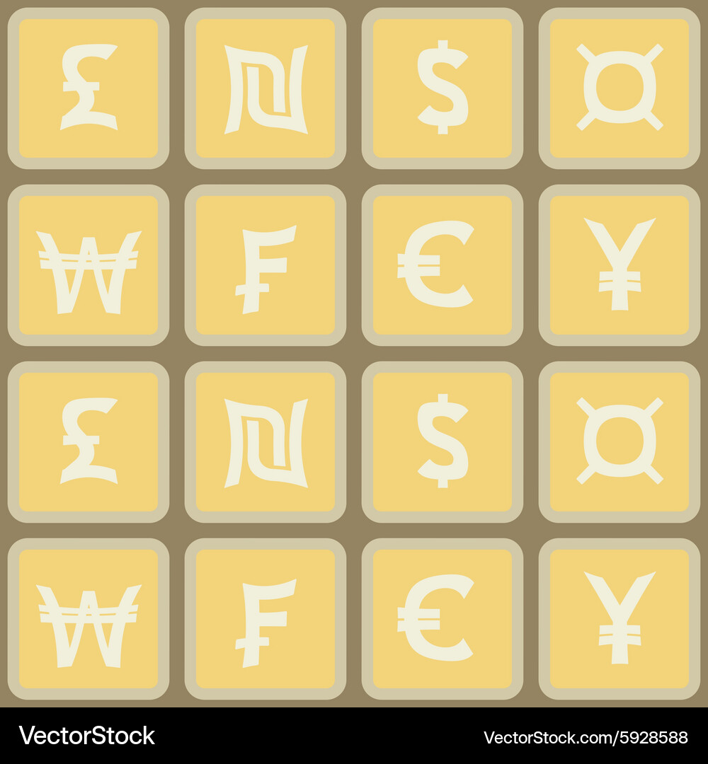 Seamless background with currency symbols Vector Image