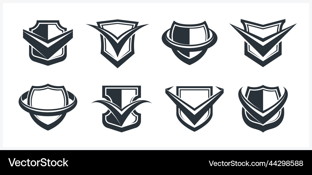 Set of different designs shields for branding Vector Image