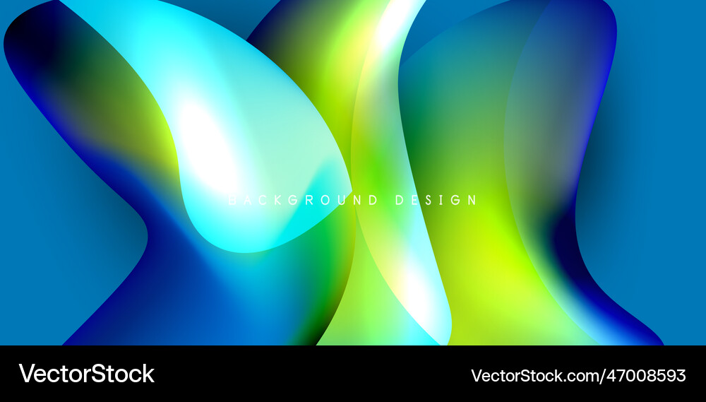 Beautiful liquid shapes with fluid colors abstract