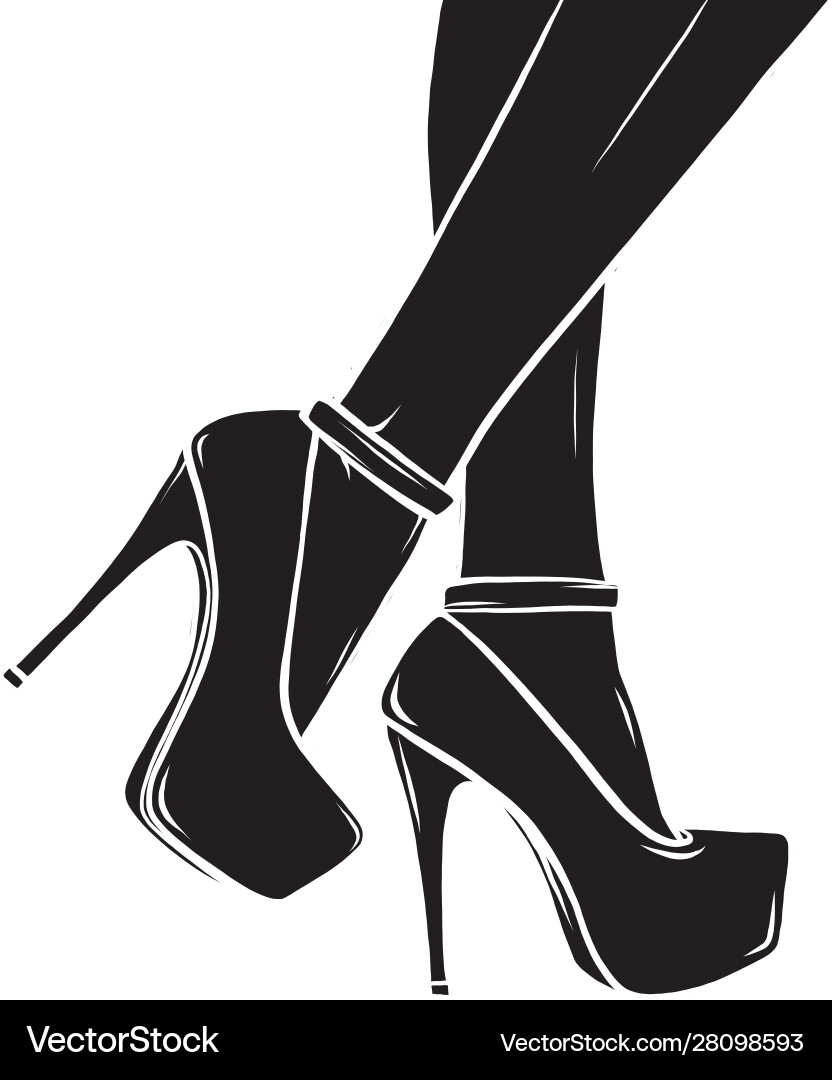 Depicting legs a woman Royalty Free Vector Image