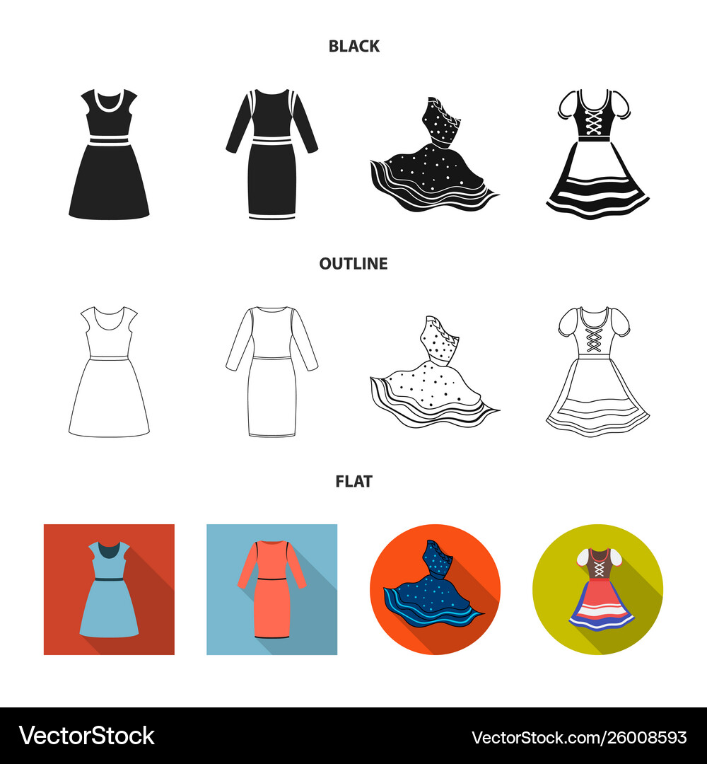 Design dress and clothes logo set Royalty Free Vector Image