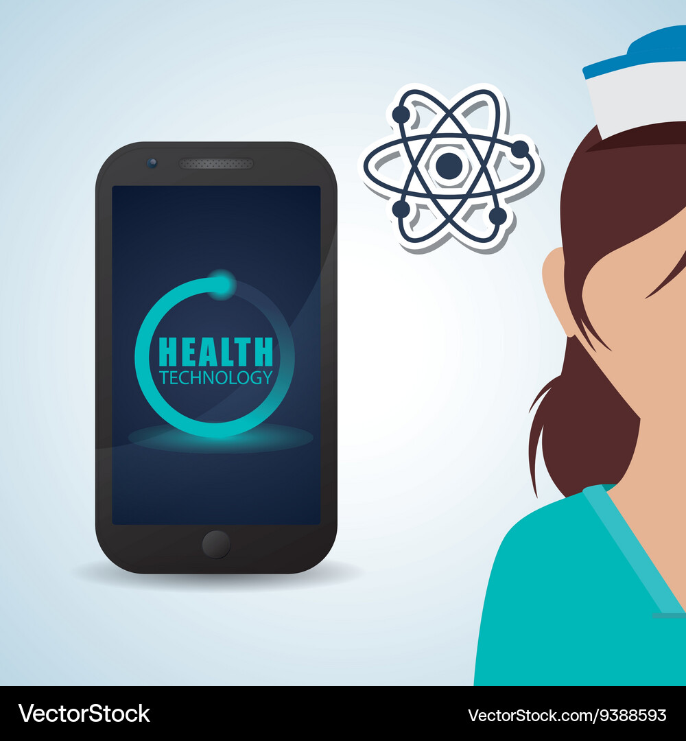 Health care design technology icon isolated Vector Image