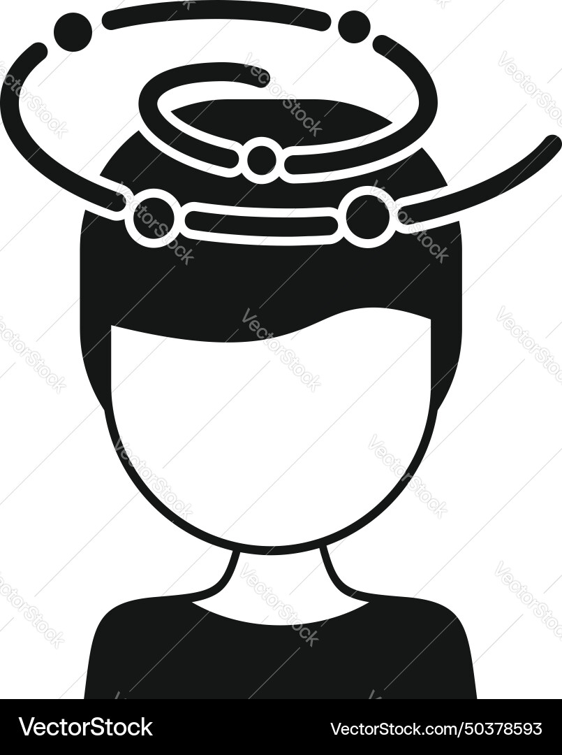 Motion dizziness icon simple health Royalty Free Vector
