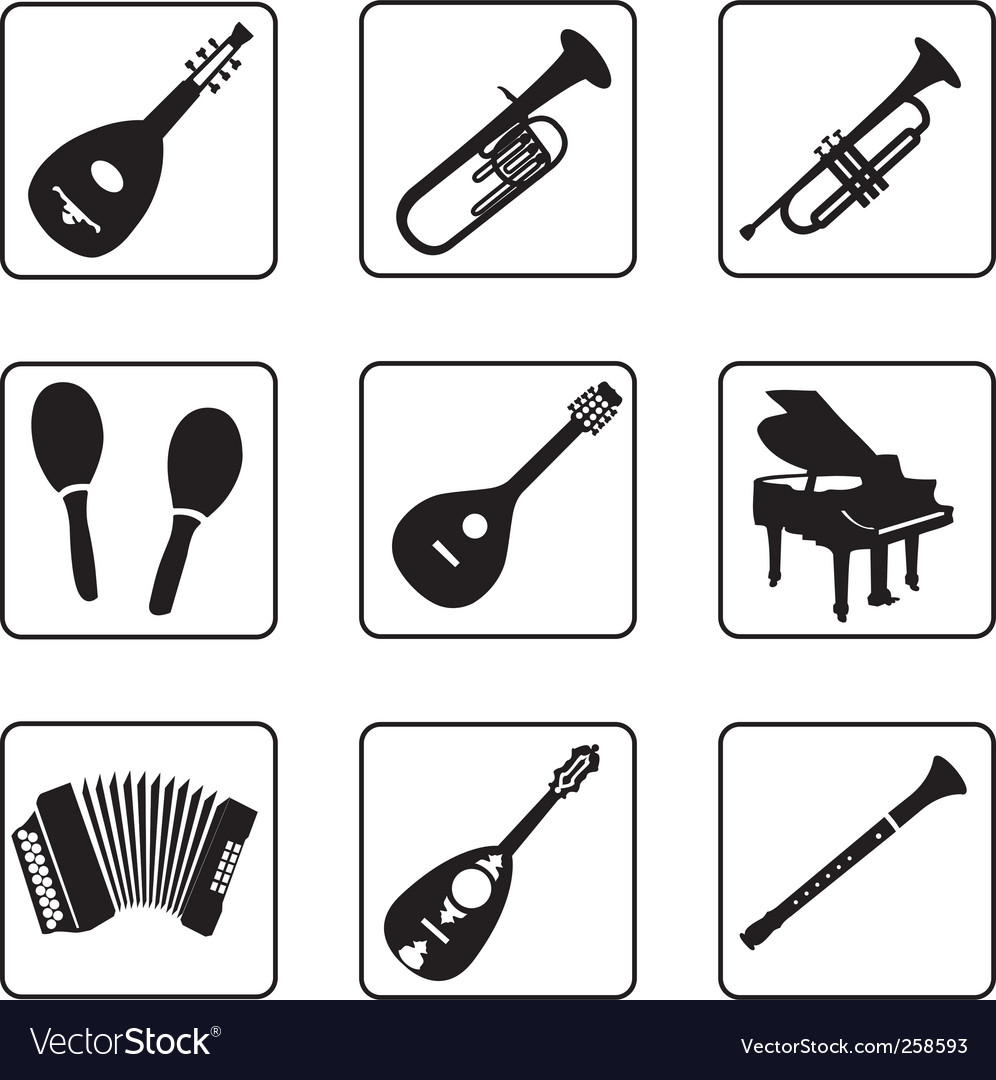 Musical instruments Royalty Free Vector Image - VectorStock