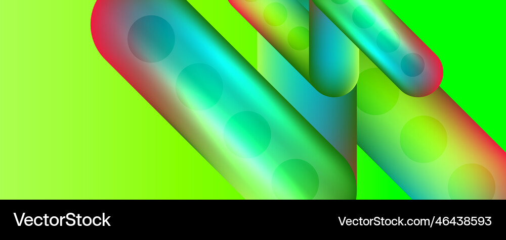 Round shapes and lines with fluid gradients Vector Image