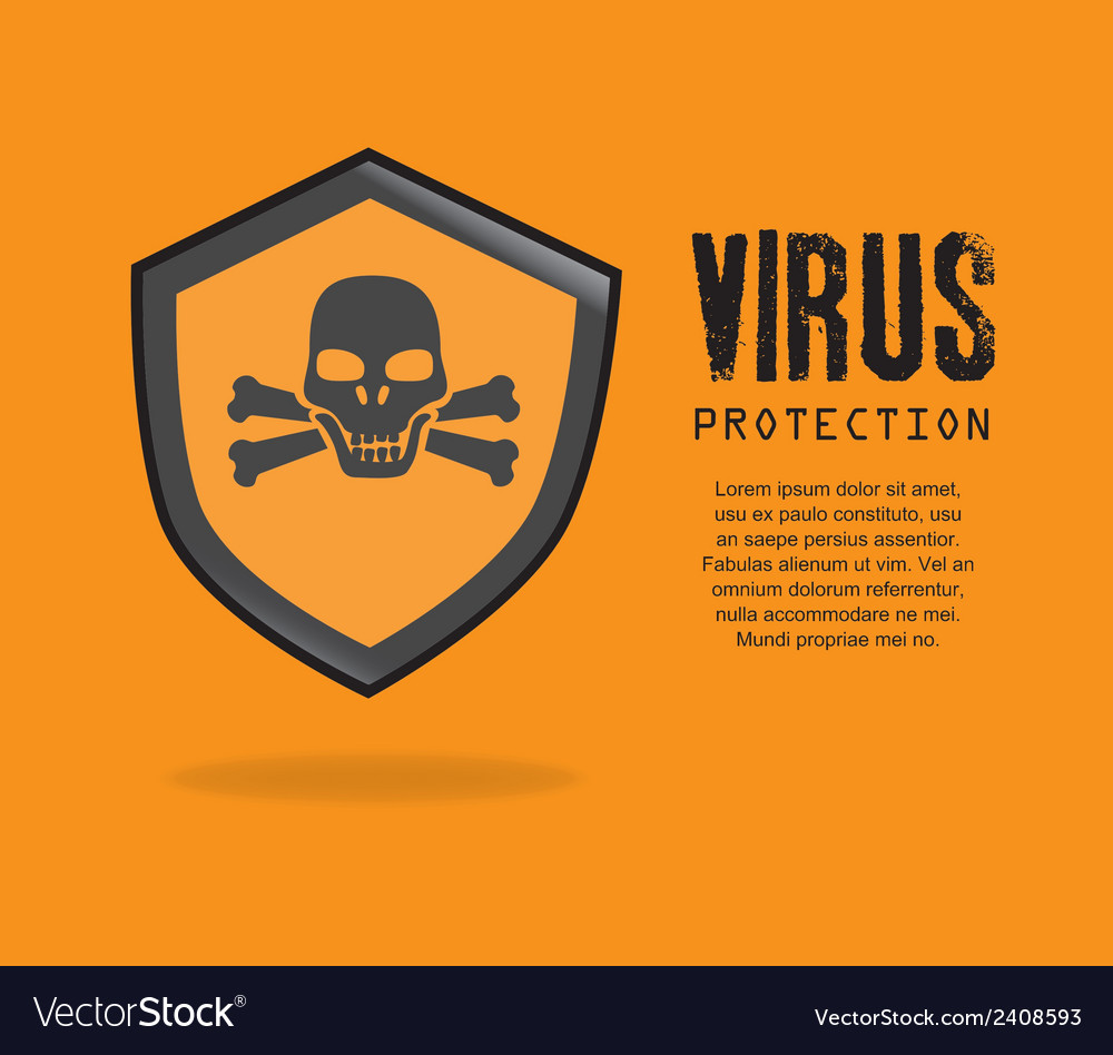 Security system over orange background Royalty Free Vector