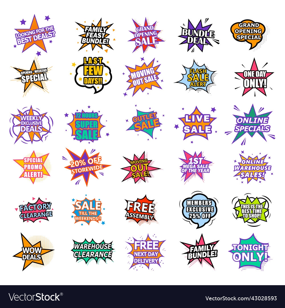 Set label message Royalty Free Vector Image - VectorStock