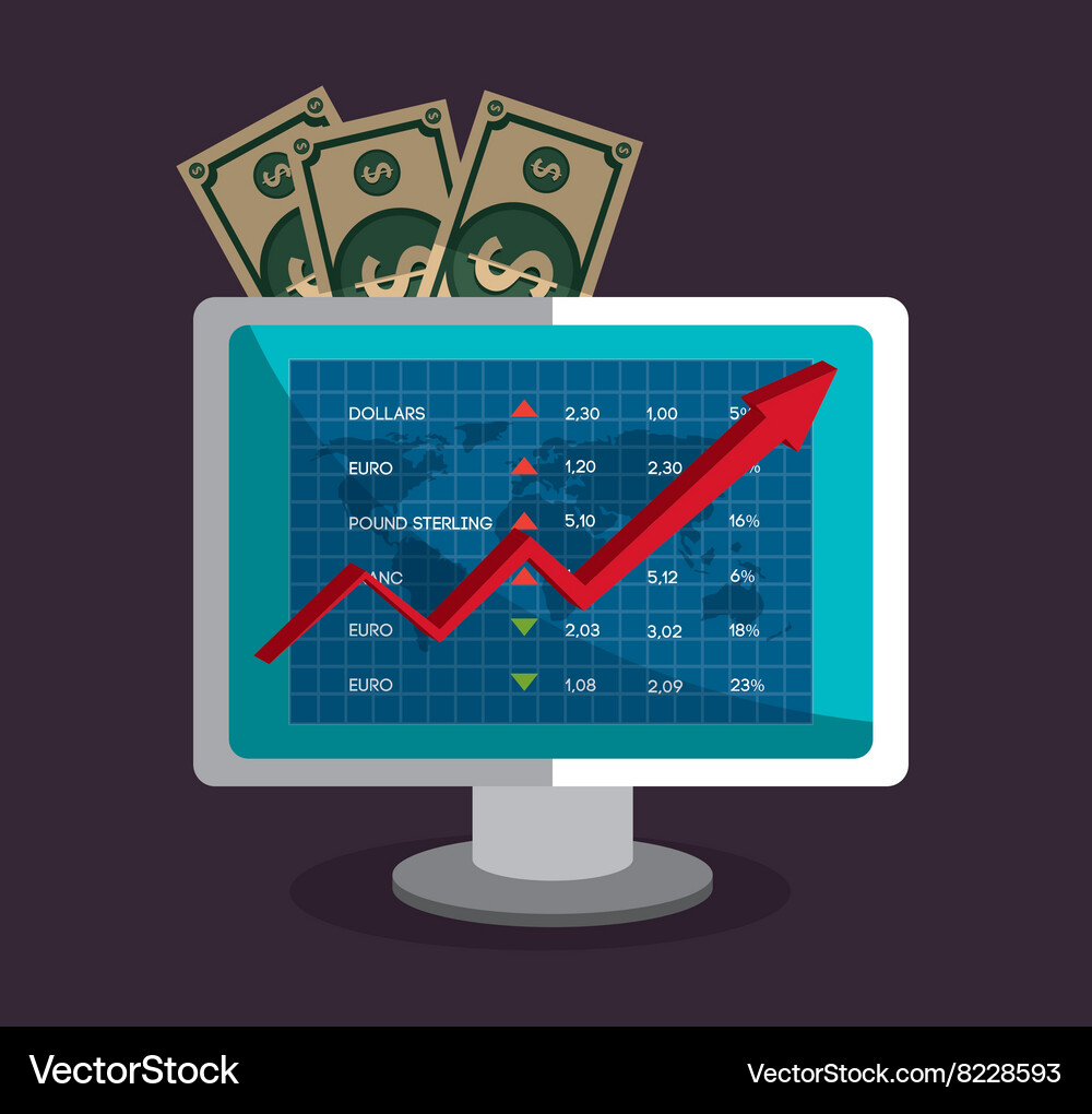 Stock financial market design Royalty Free Vector Image