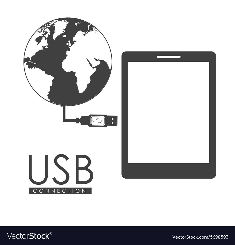 Usb design Royalty Free Vector Image - VectorStock
