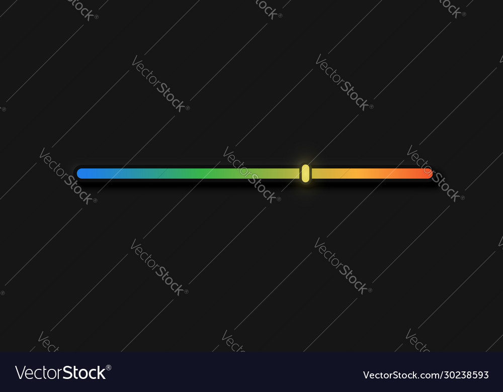 Very high detailed black user interface slider Vector Image