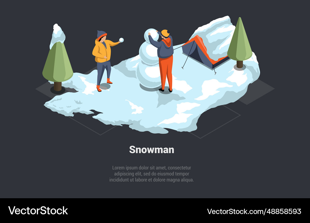Winter holidays christmas vacations children Vector Image