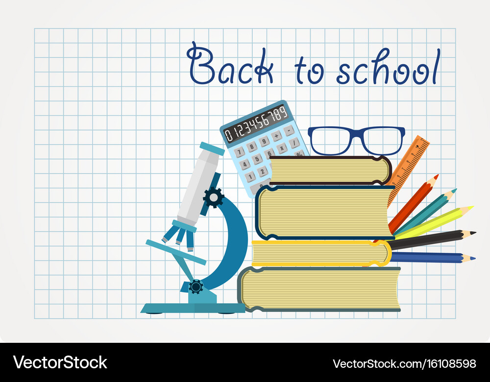 Back to school background with place for your Vector Image