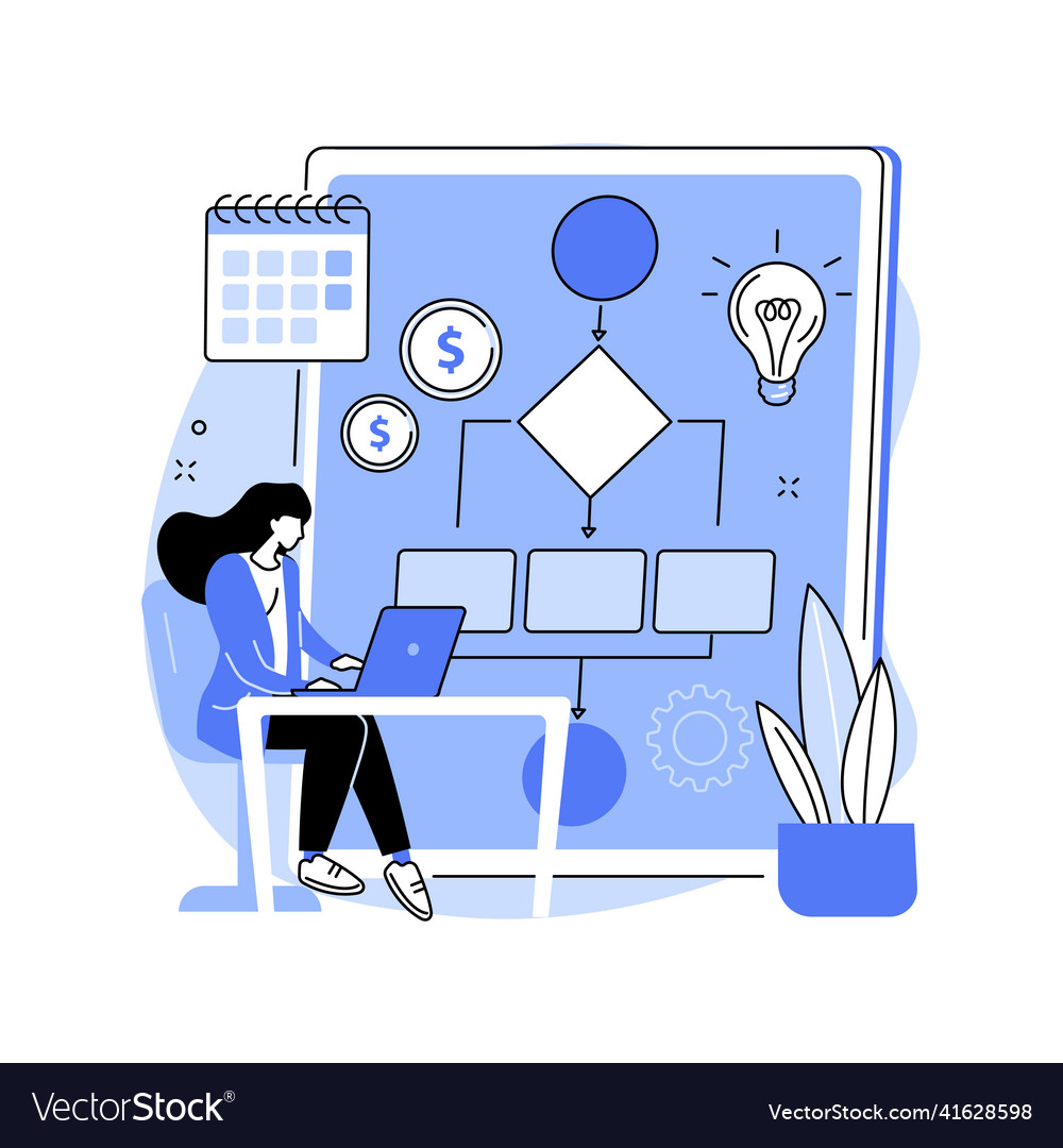 Business process management abstract concept Vector Image