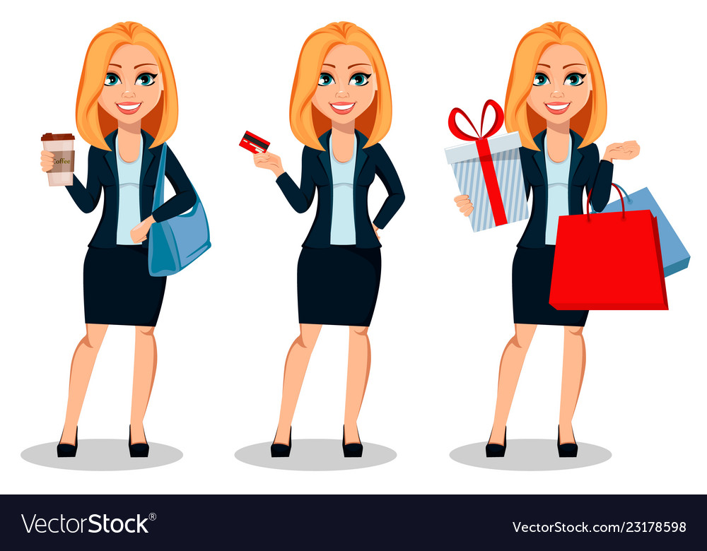Business woman in office style clothes Royalty Free Vector