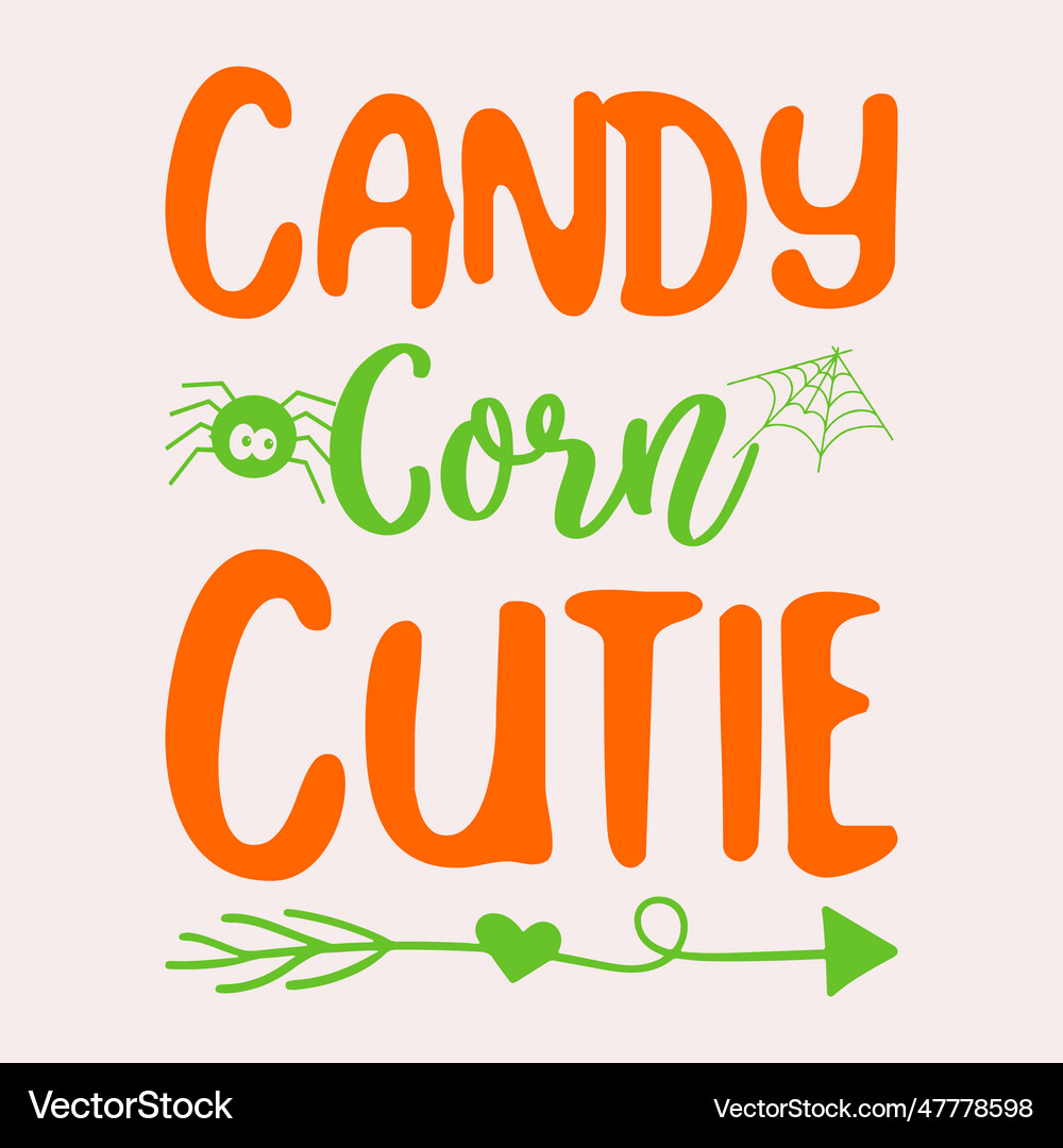 Candy corn cutie-halloween svg design Royalty Free Vector