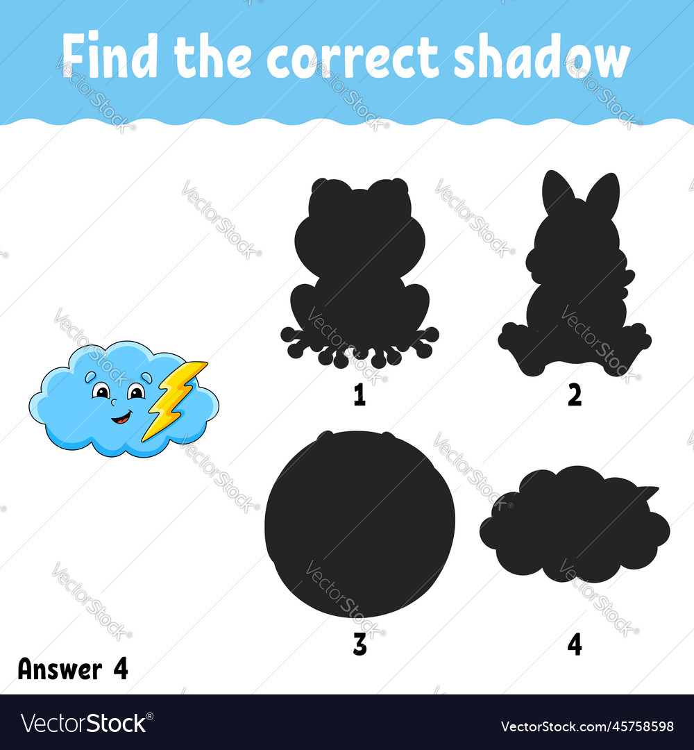 Find the correct shadow education developing Vector Image