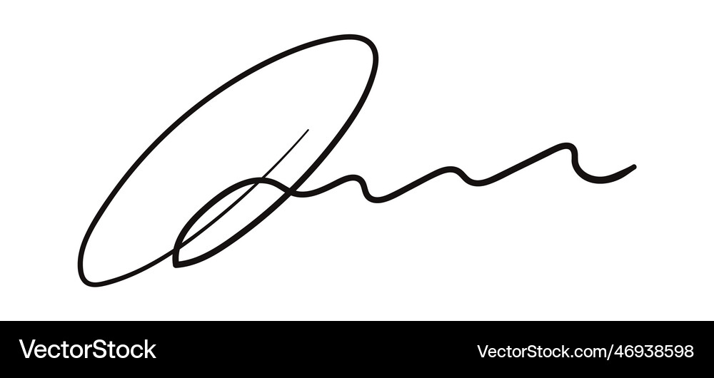 Handwritten Signature Set - Realistic Royalty Free Vector