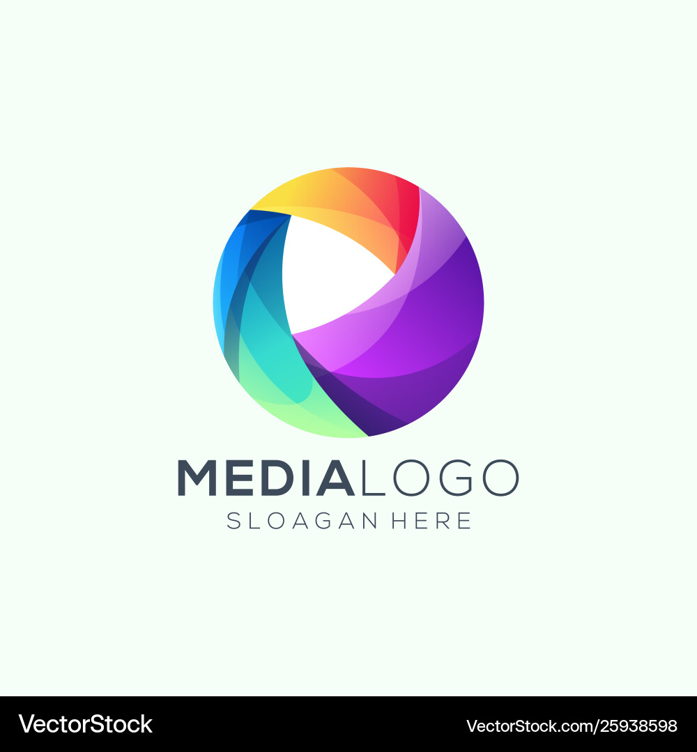 Media logo design Royalty Free Vector Image - VectorStock