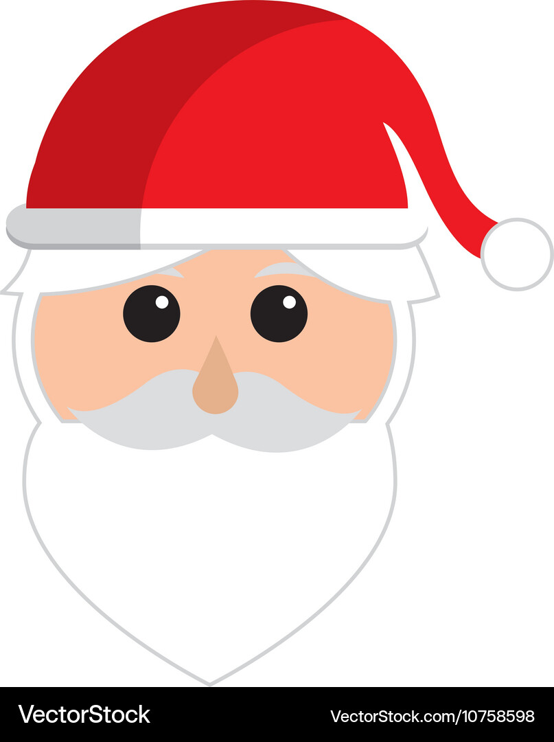 Santa claus head isolated icon Royalty Free Vector Image