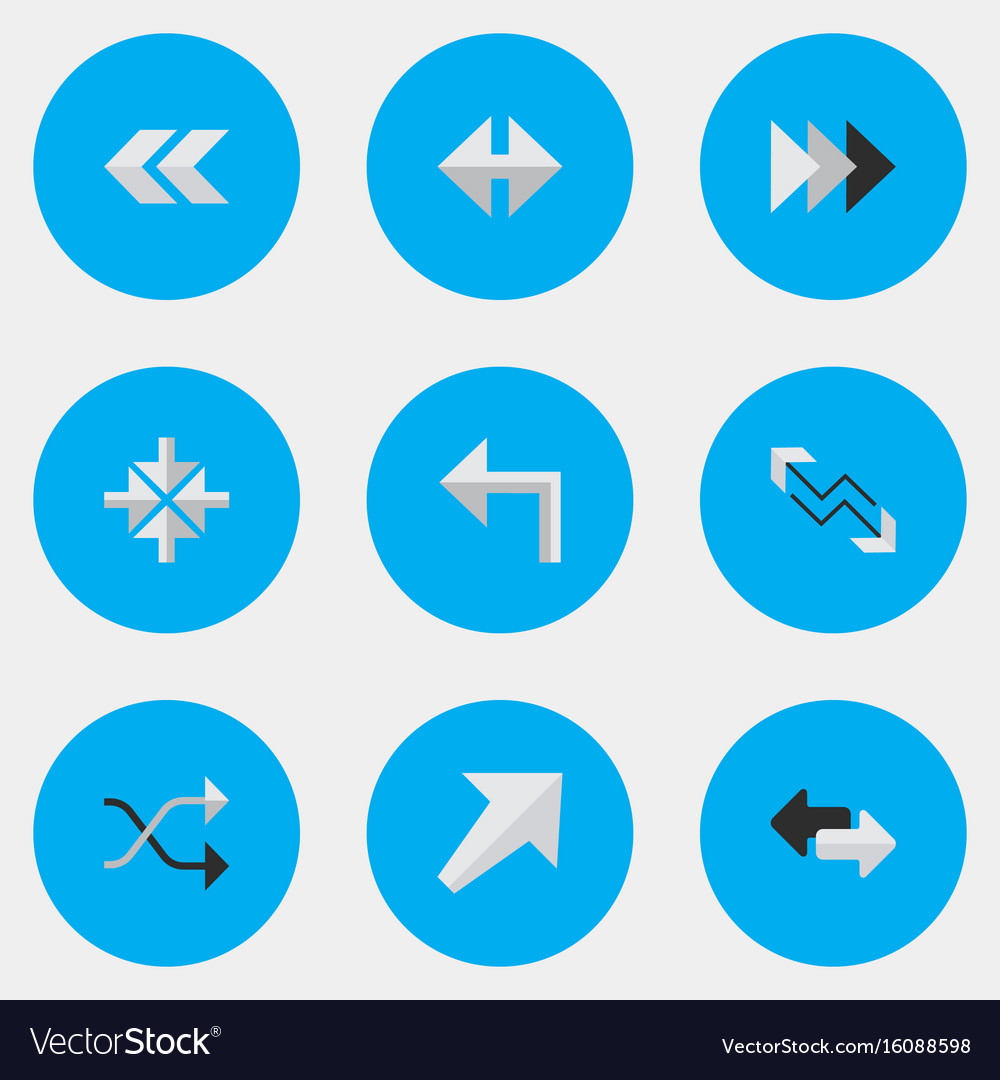 Set simple pointer icons Royalty Free Vector Image