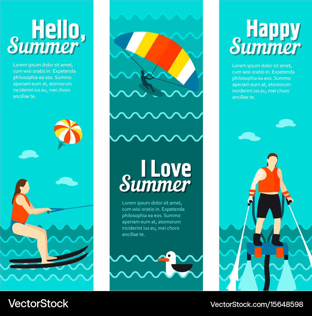Travel and vacation banners Royalty Free Vector Image