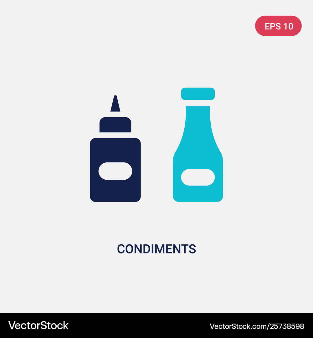 Two color condiments icon from food concept Vector Image