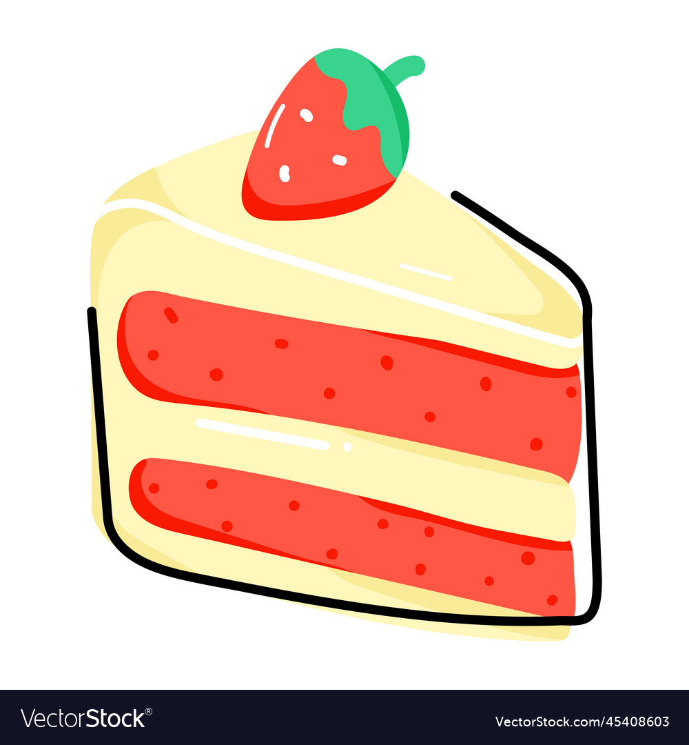 Cake Slice Silhouette Vector