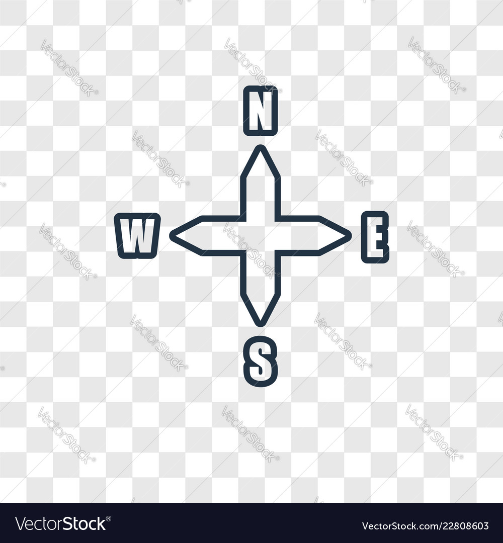 Cardinal points on winds star concept linear icon Vector Image Cardinal points on winds star concept linear icon Vector Image