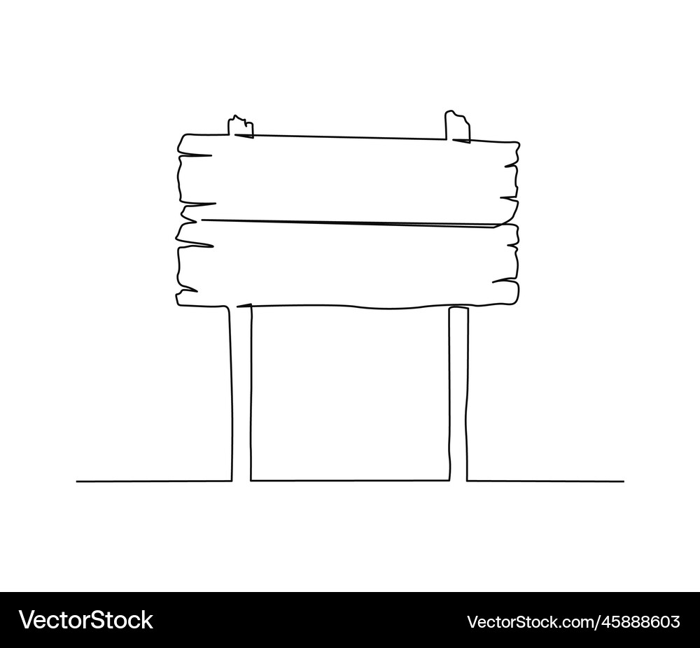 Continuous one line drawing of road direction Vector Image